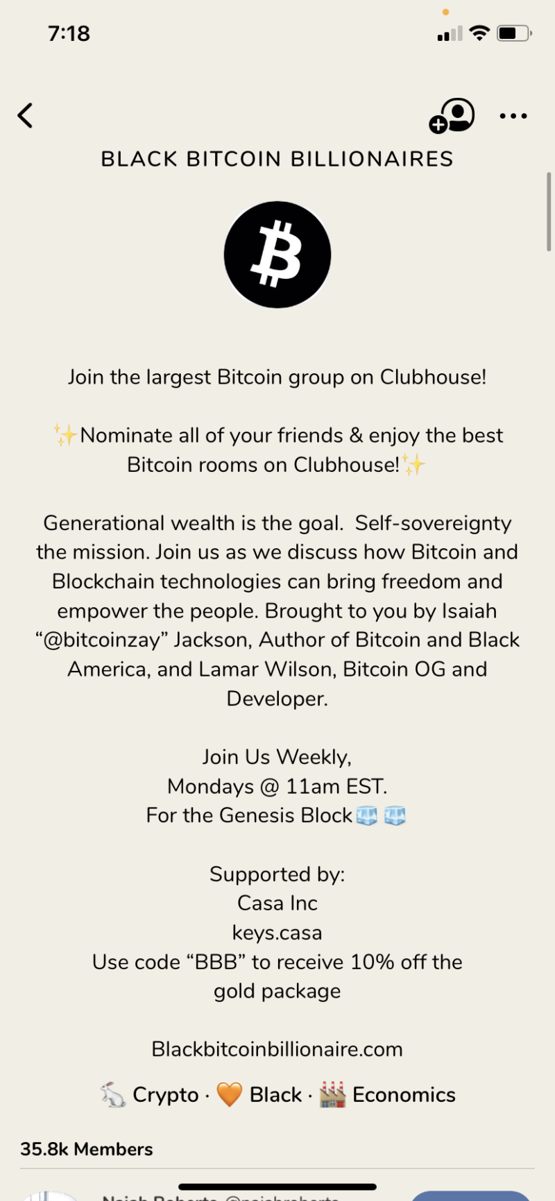 Bitcoin on Clubhouse - Intro to Crypto and Bitcoin 101