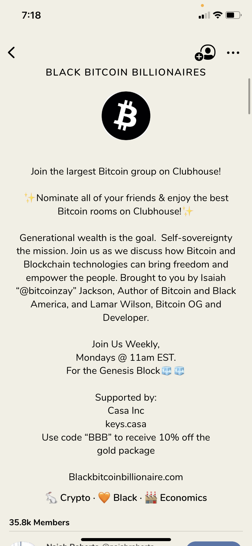 Bitcoin on Clubhouse - Intro to Crypto and Bitcoin 101